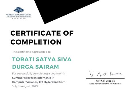 Satya Torati On Linkedin Iiith Computervision Summerinternship