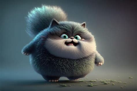 Premium Ai Image Adorable Furry And Chubby Kitten Wallpaper A Playful