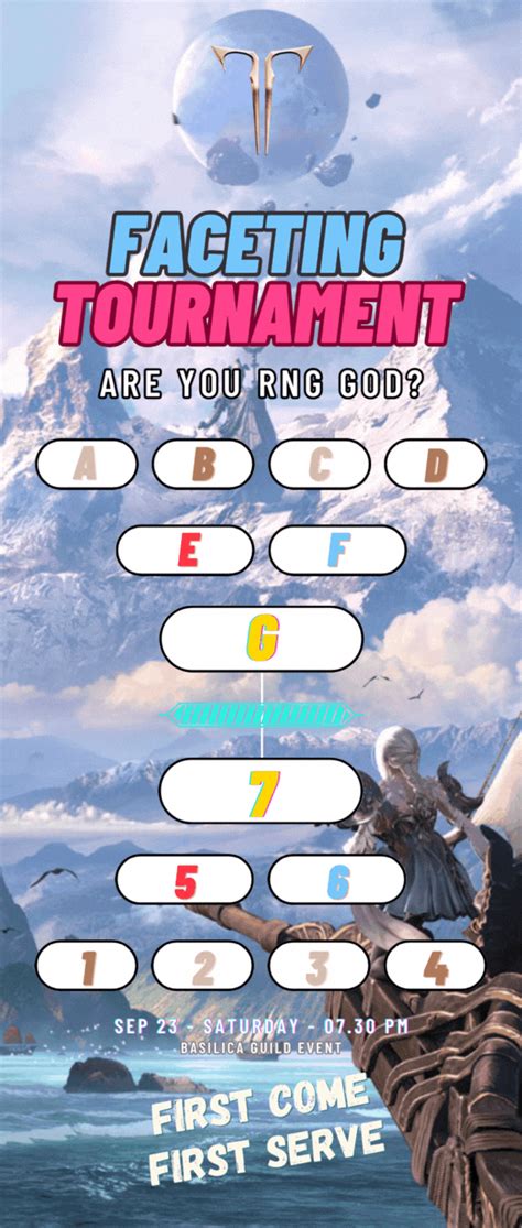 Sept 23 730pm Pst Mini Faceting Tournament Naw Only Rlostarkgame