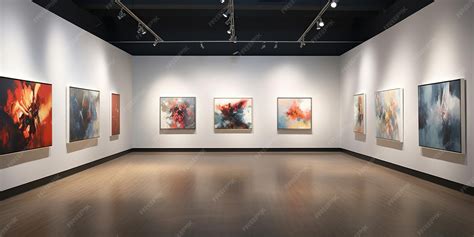 Premium Photo In A Contemporary Art Gallery An Exhibition Unfolds