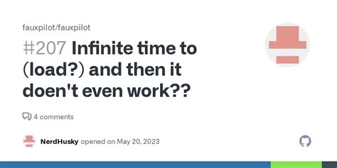 infinite time to load and then it doen t even work · issue 207