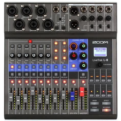 میکسر رکوردر ضبط کننده صدا زوم مدل Livetrak L 8 پارسیان صوت