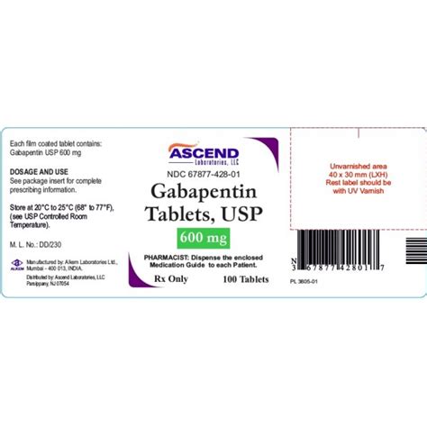 Gabapentin 600mg Rx Products