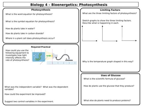 Aqa 9 1 Gcse B4 Bioenergetics Revision Mat Teaching Resources