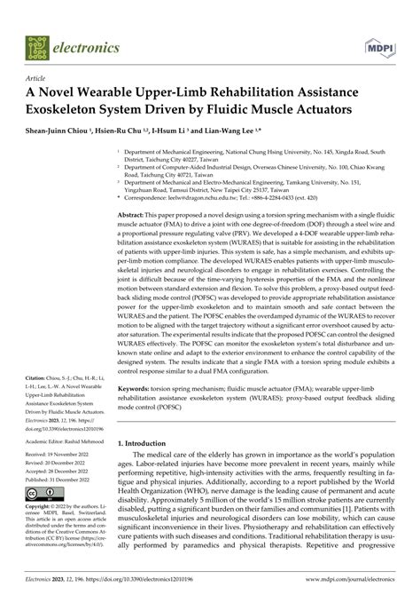 Pdf A Novel Wearable Upper Limb Rehabilitation Assistance Exoskeleton