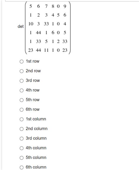 Solved A Compute The Determinant Of The Matrix With First Chegg Com