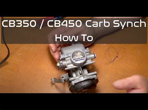 How To Synchronize Carburetors Honda CB350 CB450 YouTube