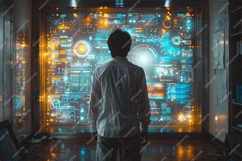 Premium Photo The Intersection Of Science And Style Modern Data Analysis In A Minimalist Haven