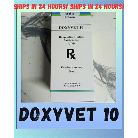 Doxyvet 10 Anti Infective Syrup 100ml Doxycycline Psh Shopee Philippines