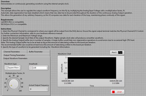 Update Analog Output Frequency Based On Analog Input Voltage Level Ni Community