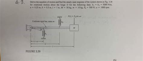 Solved Derive The Equation Of Motion And Find The