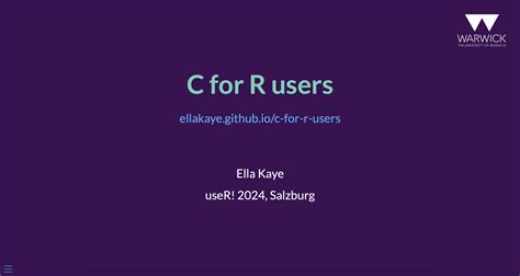 C For R Users
