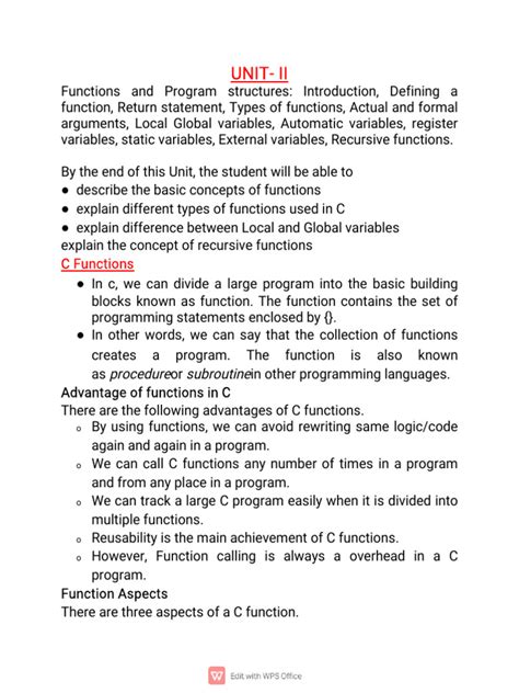 C Language Notes 21 Pdf
