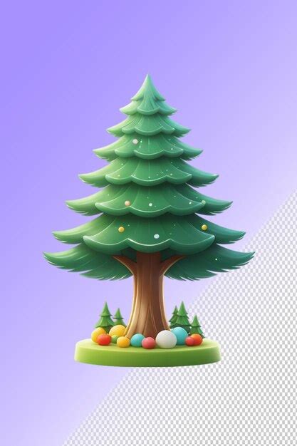 Premium PSD A Tree With A Pine Tree On It