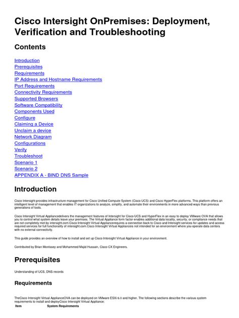 Cisco Intersight Onpremises Deployment Pdf Domain Name System Port Computer Networking