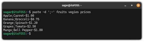 Paste Command Examples