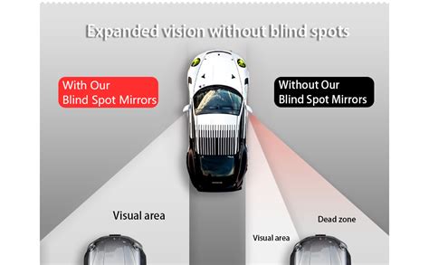 Xlonyjt Blind Spot Mirrors 2 Pack Blind Spot Detection System Large Round Vacuum