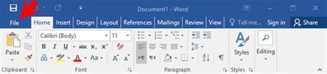 Working With File Tab In Word Part Wikigain