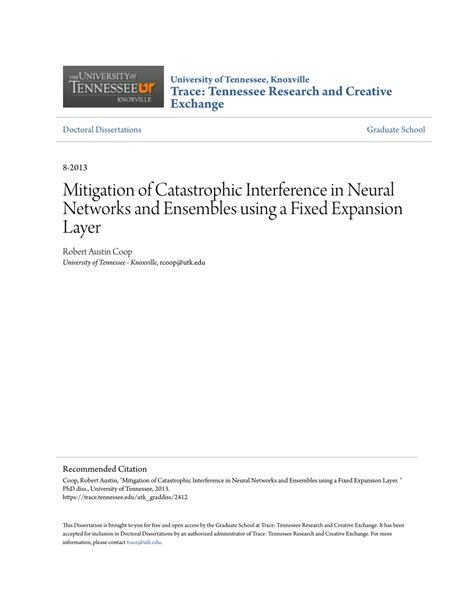 Pdf Mitigation Of Catastrophic Interference In Neural Networks And