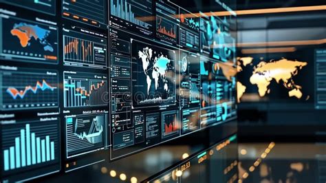 Global Cyber Security Center Monitoring Threats And Protecting Data Worldwide Stock Footage