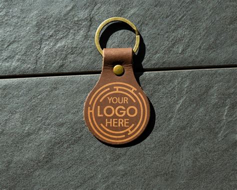 Custom Leather Keychain Logo Key Ring Leather Key Holder Etsy