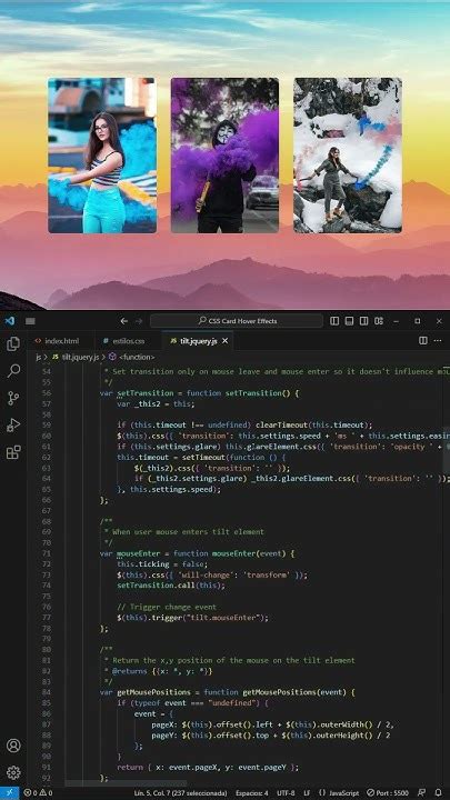 3d Tilt Hover Effects Mouse Over Parallax Hover Effects Html5 Css