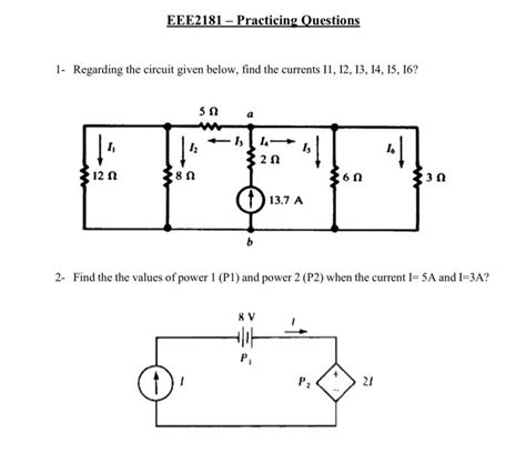 Solved 1 Regarding The Circuit Given Below Find The