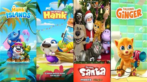 My Talking Hank Islands Vs My Talking Ginger Vs Talking Santa Meet