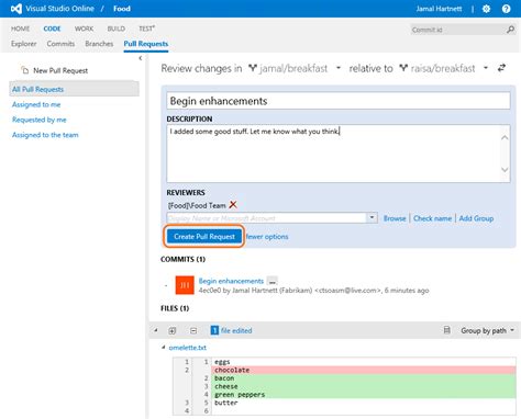 Conduct A Git Pull Request On Visual Studio Online Azure Devops Blog