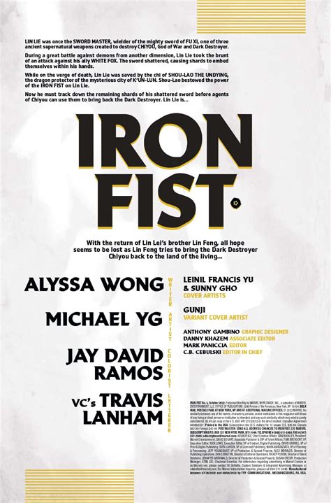 Sneak Peek Preview Marvel Comics Iron Fist 5 Of 5 Comic Watch