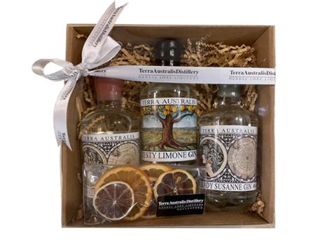 Mini Gin T Set 3 Pack Terra Australis Distillery And Herbal Lore Liqueurs
