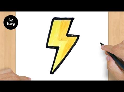 How To Draw A Lightning Easy Drawing Tutorial YouTube