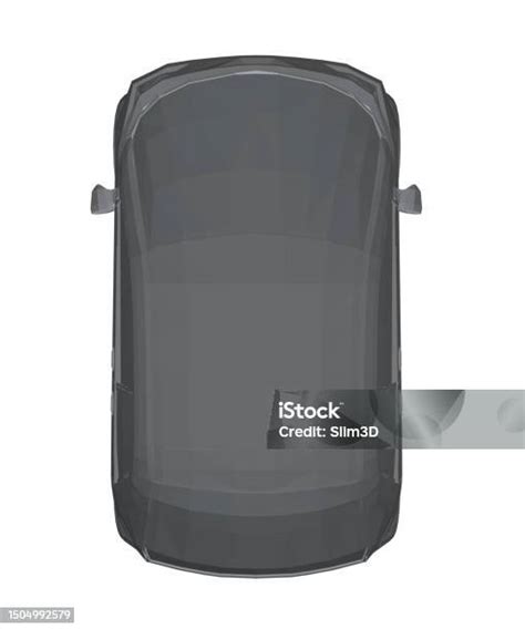 회색 다각형 소형차의 벡터 그림입니다 도시 자동차 다각형 브랜딩 또는 광고를 위한 빈 소형차 템플릿입니다 음식 배달 차량 3d Brand Name Domestic Car에