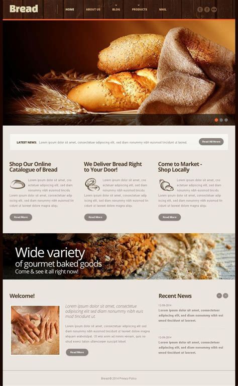 bakery products bakeryproducts website template html development websitetemplate