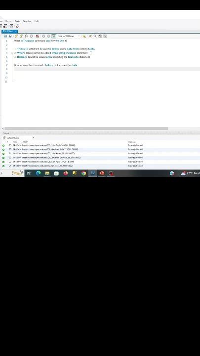 How To Execute Truncate Command In Mysql Create Dbms Mysql Youtube Youtubeshorts Youtube