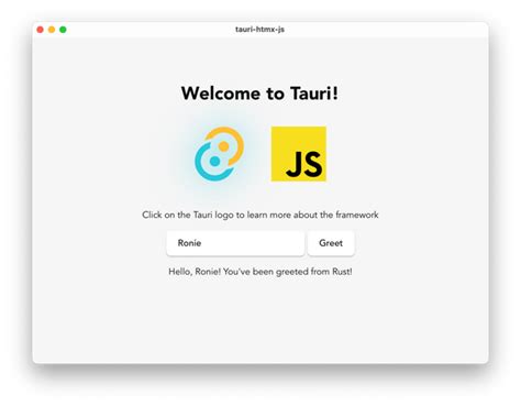 using htmx with tauri