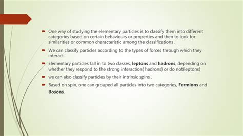 Classification Of Particles Pptx