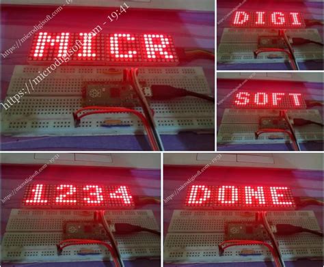 4 In 1 8×8 Led Dot Matrix Display With Raspberry Pi Pico