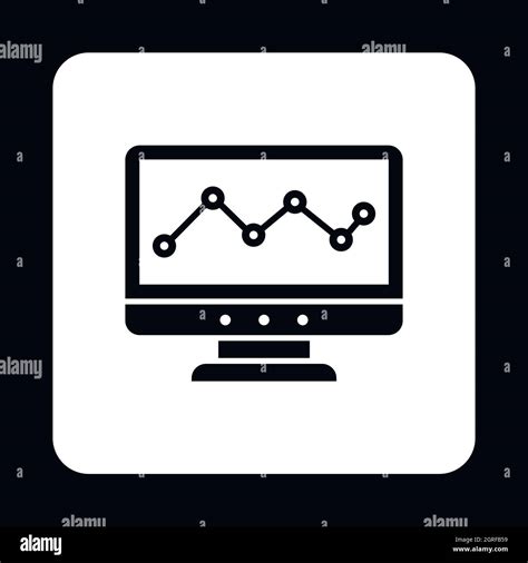 computer monitor with business graph icon stock vector image and art alamy