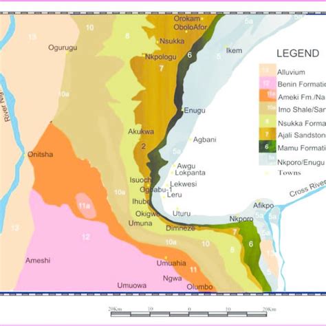 Geologic Map Of Anambra Basin South Eastern Nigeria Download