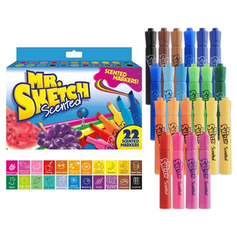 Mr Sketch Scented Markers Chisel Tip Marker Assorted