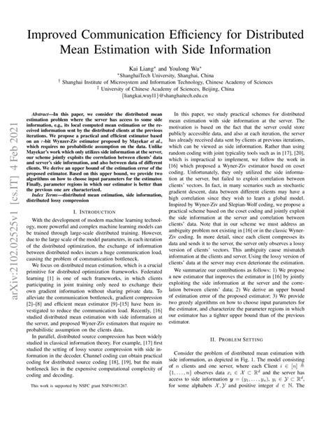 Improved Communication Efficiency For Distributed Mean Estimation With