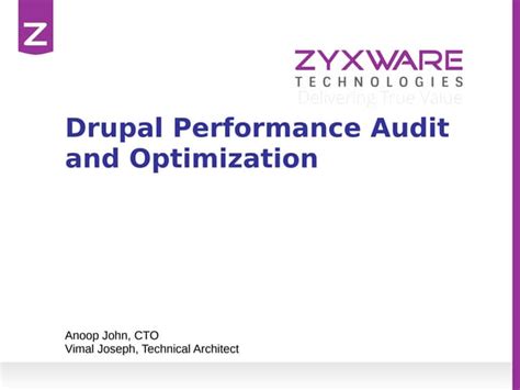Drupal Performance Audit And Optimization Ppt