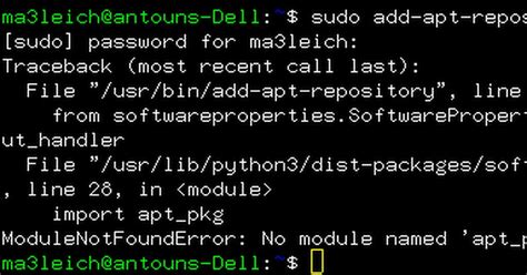 Modulenotfounderror No Module Named Apt Pkg R Linuxquestions