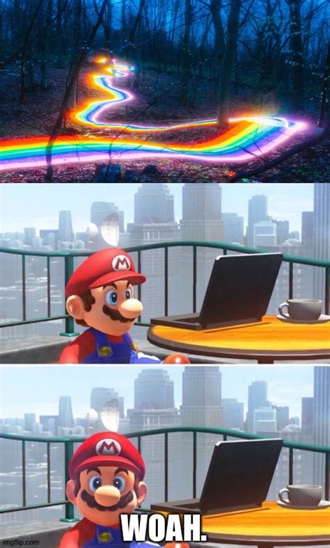 Mario Kart Rainbow Road Meme