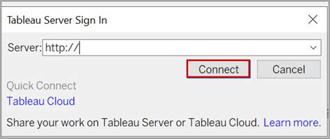 Datasource Connection Using Tableau Desktop