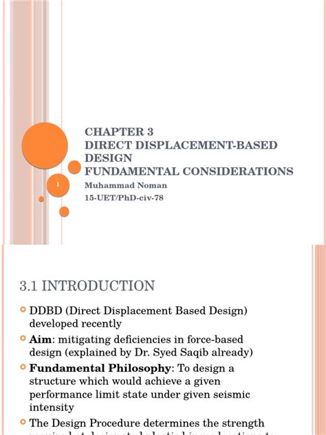 Chapter 3 Direct Displacement Based Design Pdf Strength Of