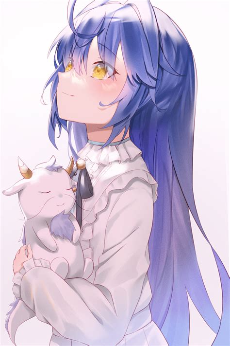 Safebooru 1girl Amamiya Kokoro Bangs Blue Hair Blush Closed Mouth