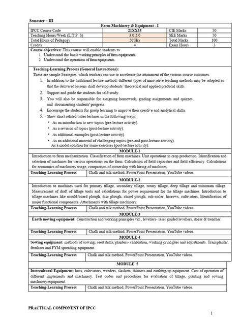 Farm Machinary Equipment I Ipcc Pdf Tillage Plough
