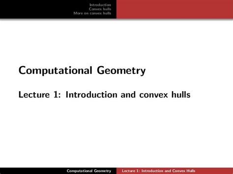 Pdf Lecture 1 Introduction And Convex Hullslets Rst Compute The